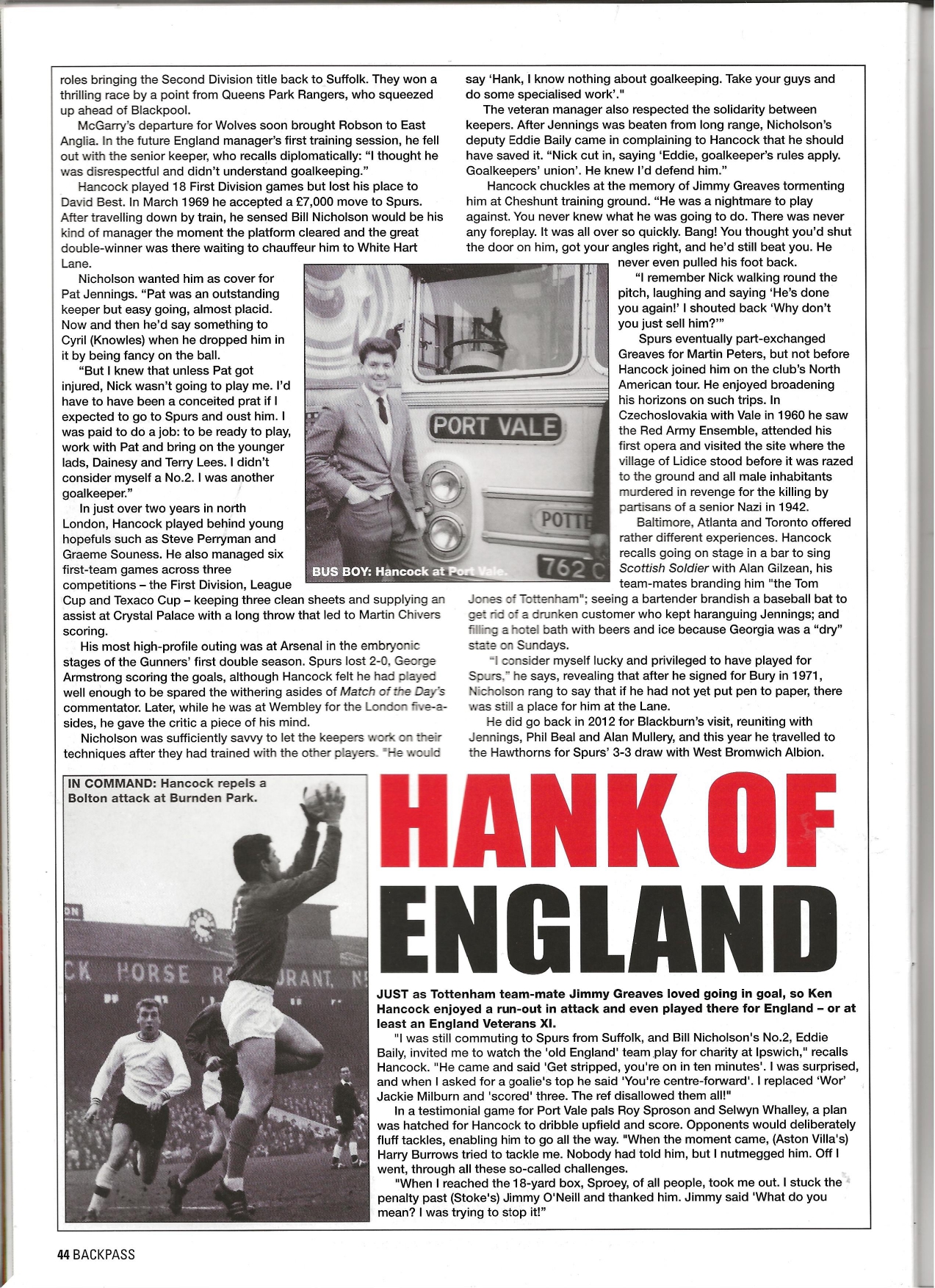 Legendary Port Vale goalkeeper Ken Hancock passes away - onevalefan.co.uk